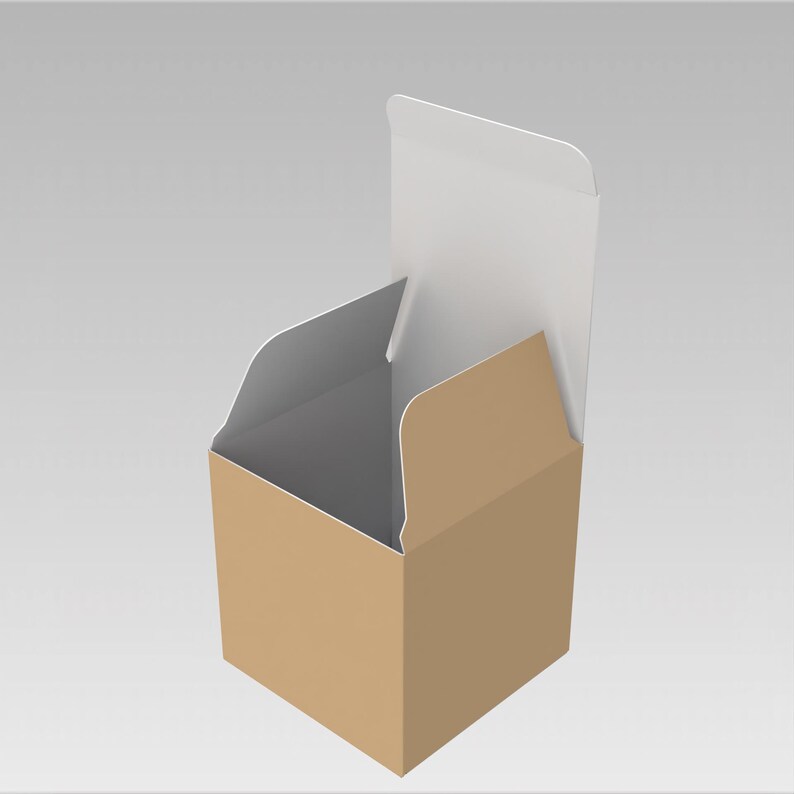 Square Box Dieline Template | Cube Box Template | Classic Box Template ...