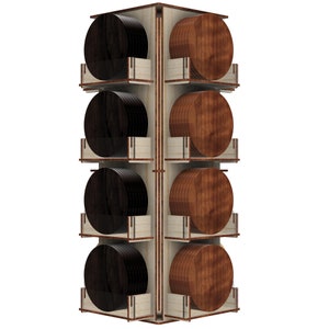 Laser Cut Files for 4" Coaster or Sticker Rotatable Display Stand, 4 ...