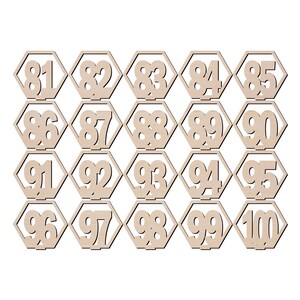 Laser Cut File for Hexagon Table Signage for Weddings and Events, 130 ...
