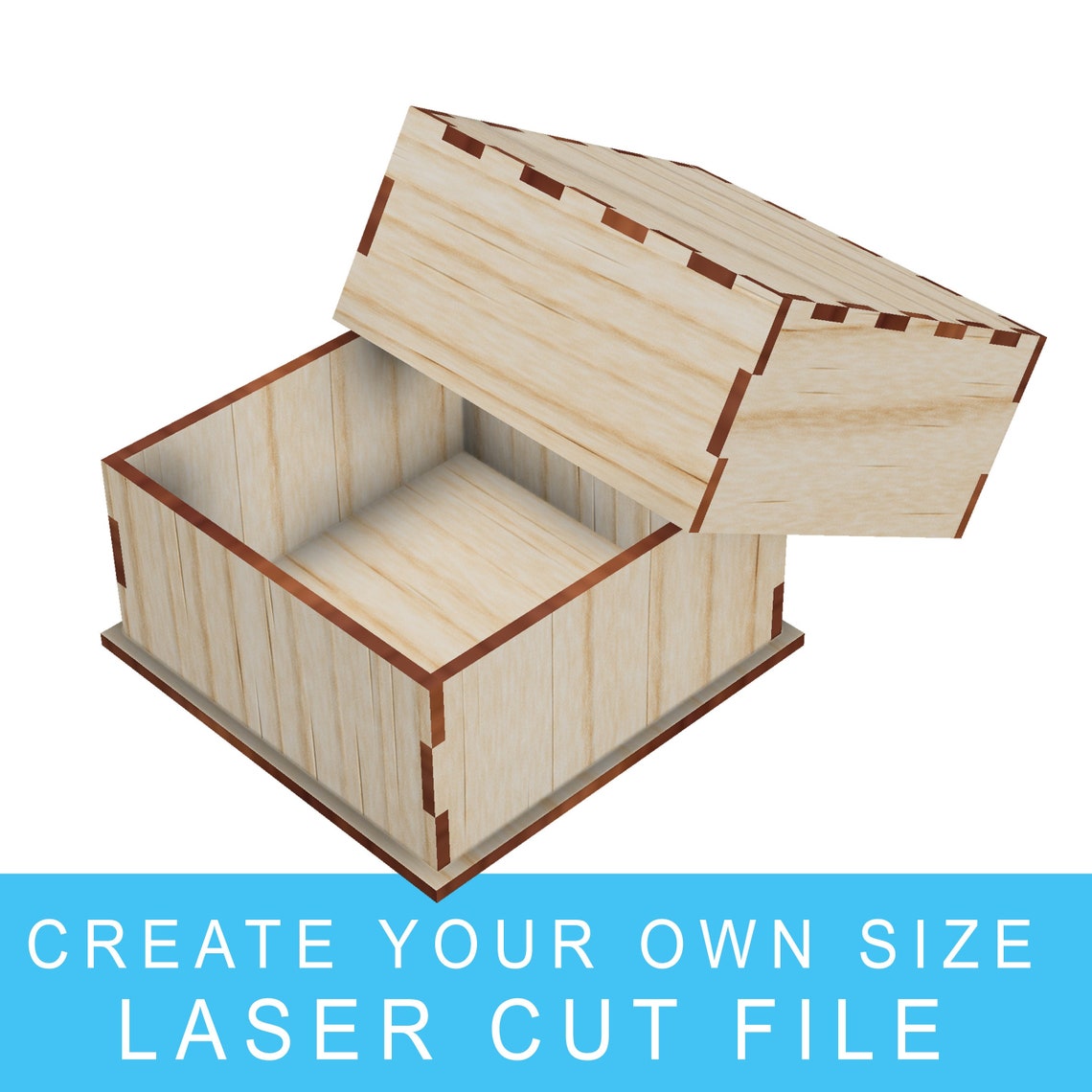 Customization Laser Cut Template for Engagement Gift Box With - Etsy