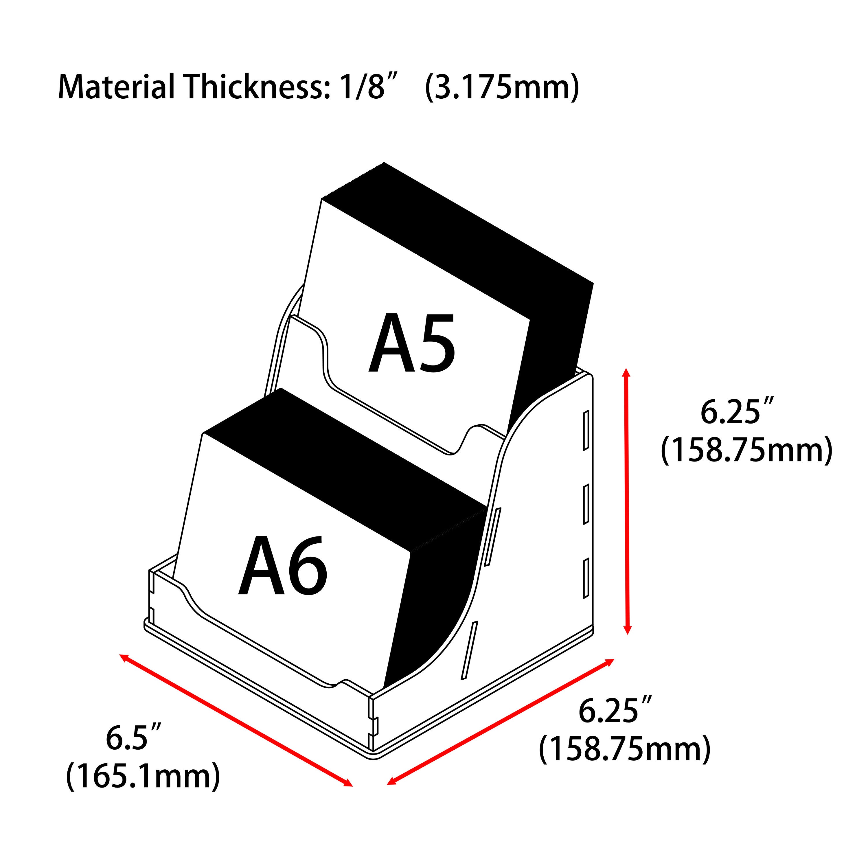 A5 and A6 Brochures / Leaflet Flyer Postcard Display Stand, A6 Stand ...