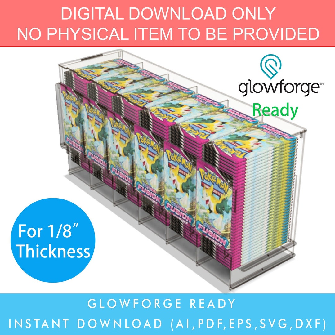 Laser Cut Files Template, Acrylic 6 Slots Trading Card Display ...