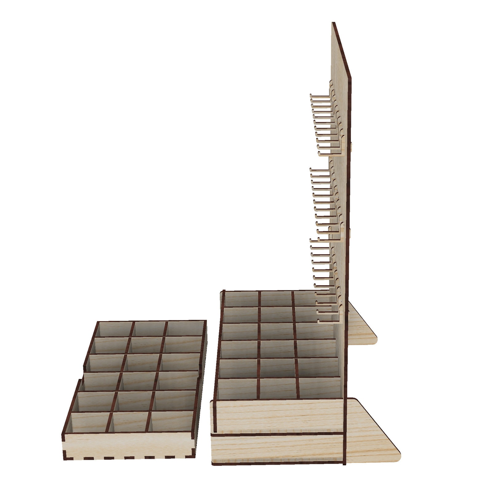 450x600mm 3 Level Hooks Product Display Stand With 2 Steps / - Etsy
