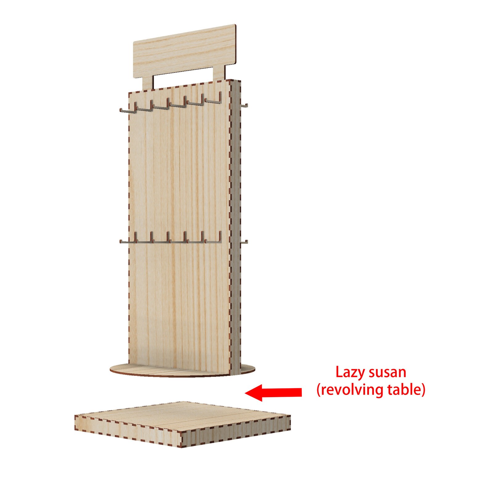 24 Hooks 2 Sides Rotating Retail Display Rack Stand for - Etsy