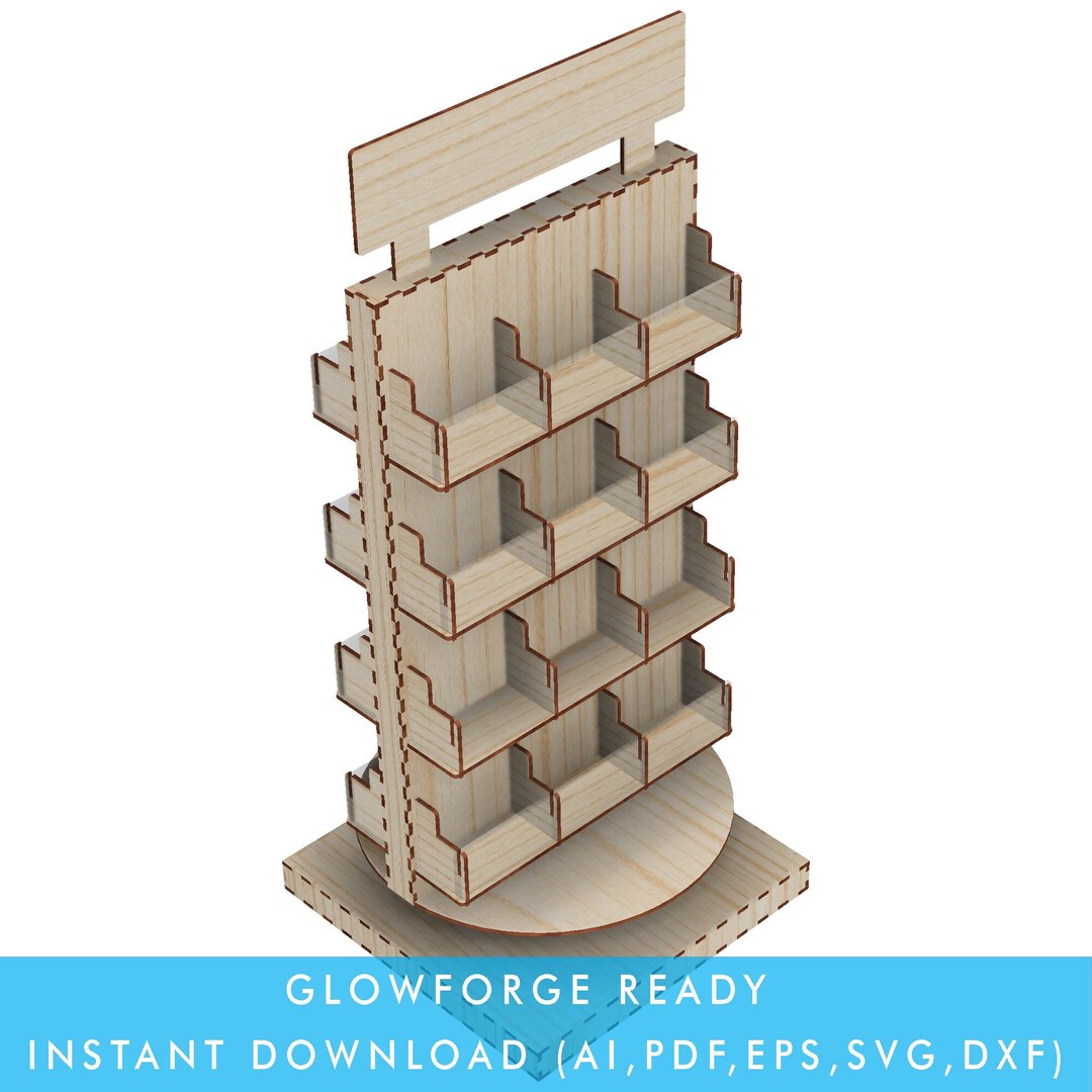 24 Pockets 2 Sides Rotating Retail Display Rack Stand for Stickers ...