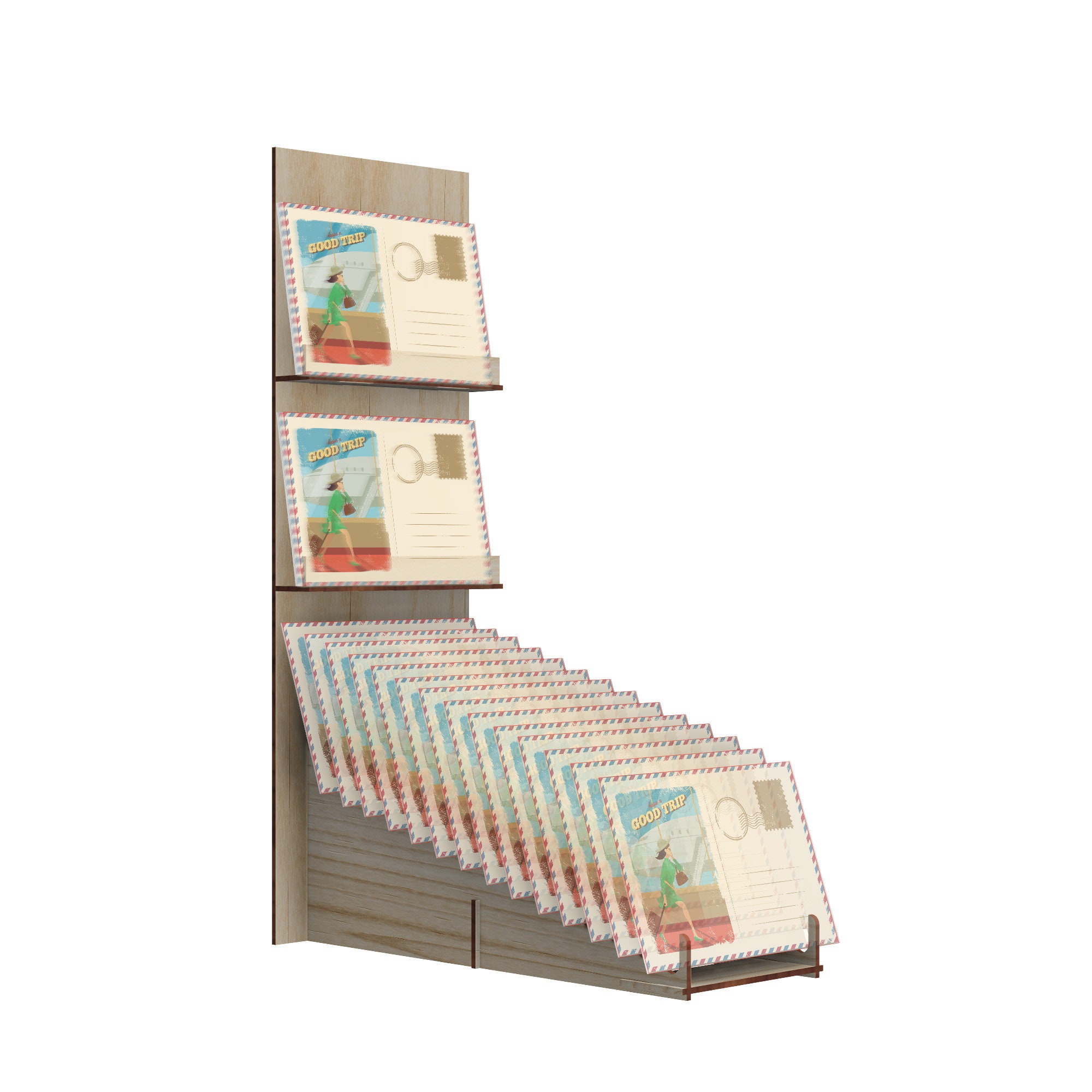 Laser Cut Files for A6 4R 4"x6" Greeting Card Display, Postcard Holder ...