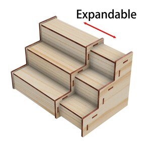 3 Tier Expandable Retail Table Display Straight Stand With Shelves ...