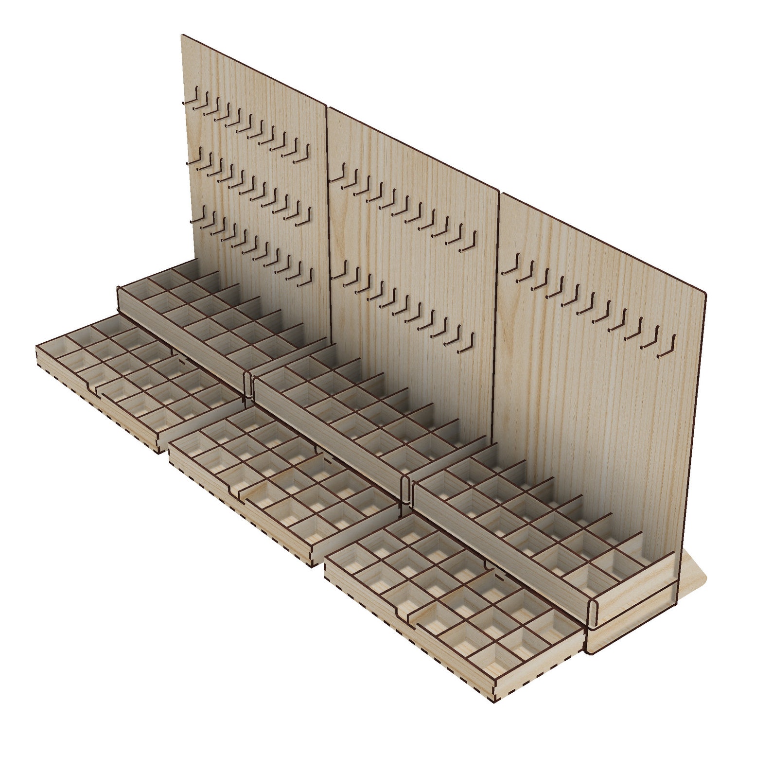 450x600mm 3 Level Hooks Product Display Stand With 2 Steps / - Etsy