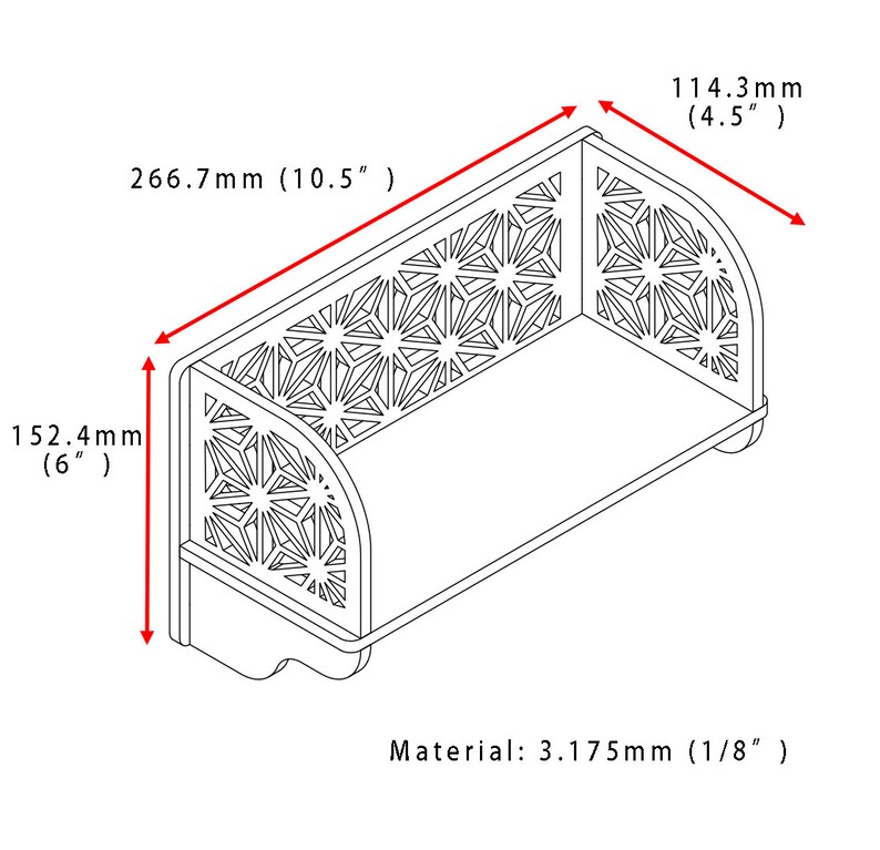Laser Cut Key Holder With Shelf Svg Wall Mounted Key Hanger - Etsy