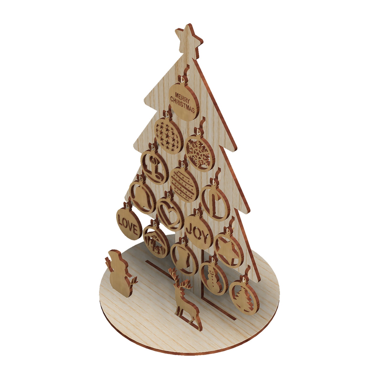 Christmas Tree Ornament Holder Hanger Wooden Display Stand - Etsy