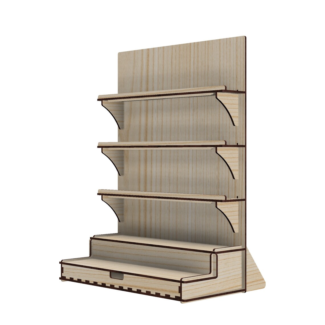 450x600mm 3 Tiers Shelf Product Display Stand With 2 Steps / - Etsy