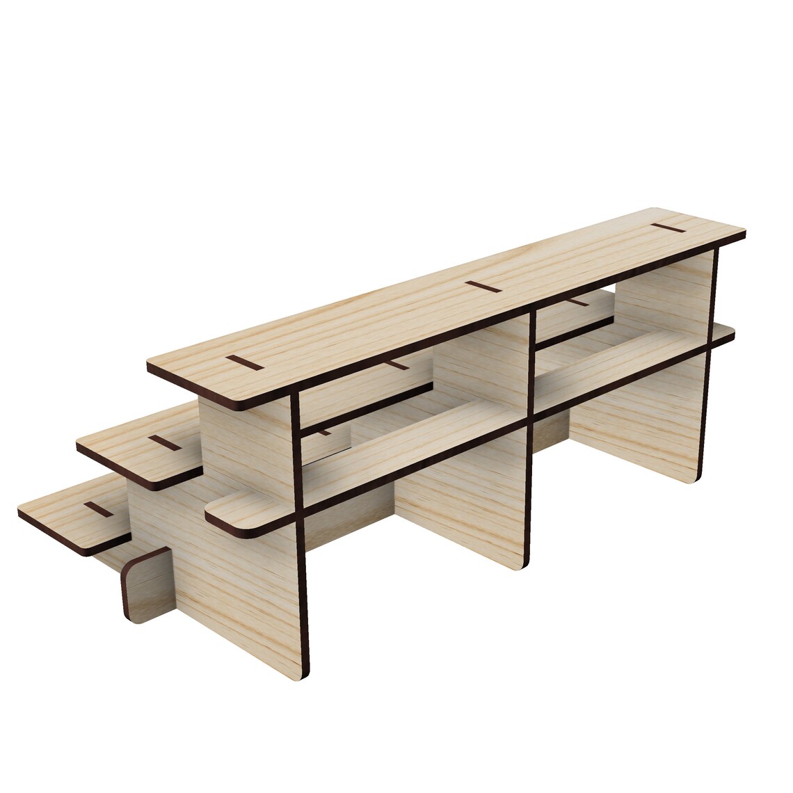 3 Layers Retail Table Display Straight Stand With Shelves for - Etsy