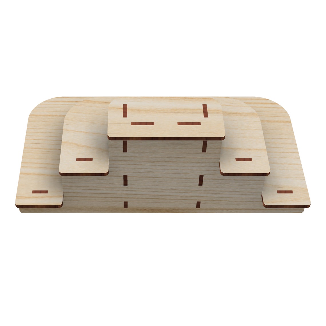 3 Layers Retail Table Display U Shape Stand With Shelves for - Etsy