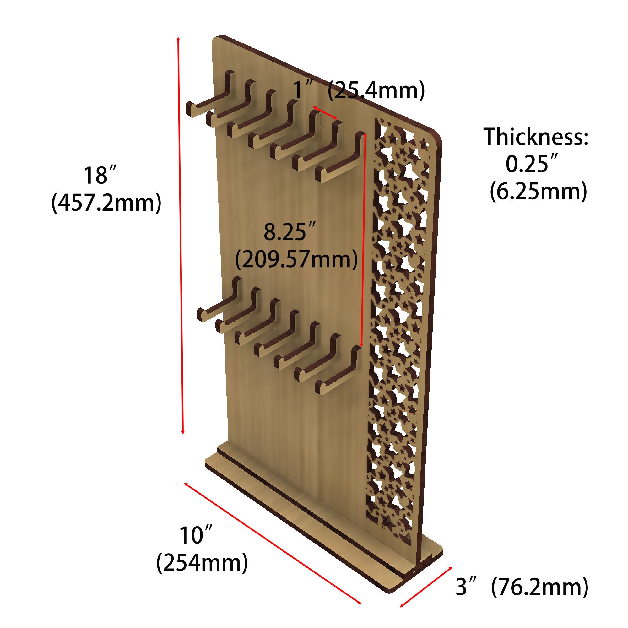 Laser Cut File for Jewelry Display Stand for Laser Cutting - Etsy Australia