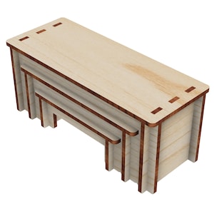 3 Tier Nesting Shelf Riser Display Stand, Display Shelf, Product Riser ...