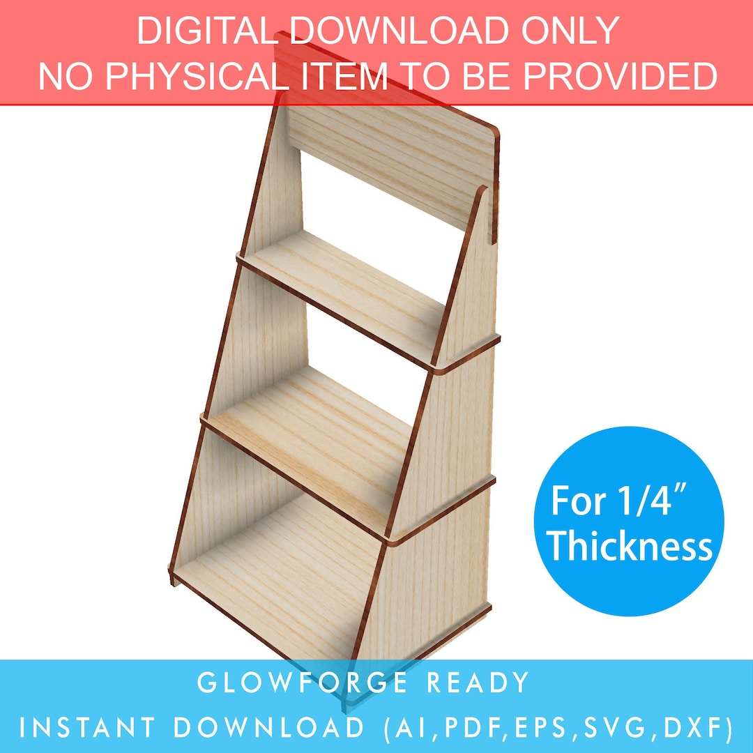 Laser Cut File for 3 Tiered Storage Shelf Rack Retail Display Stand ...