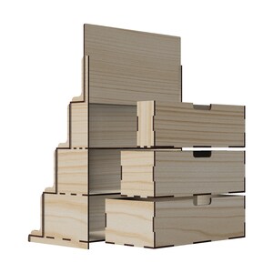 450x600mm 4 Layers Product Display Stand With Drawer in Back Vector ...