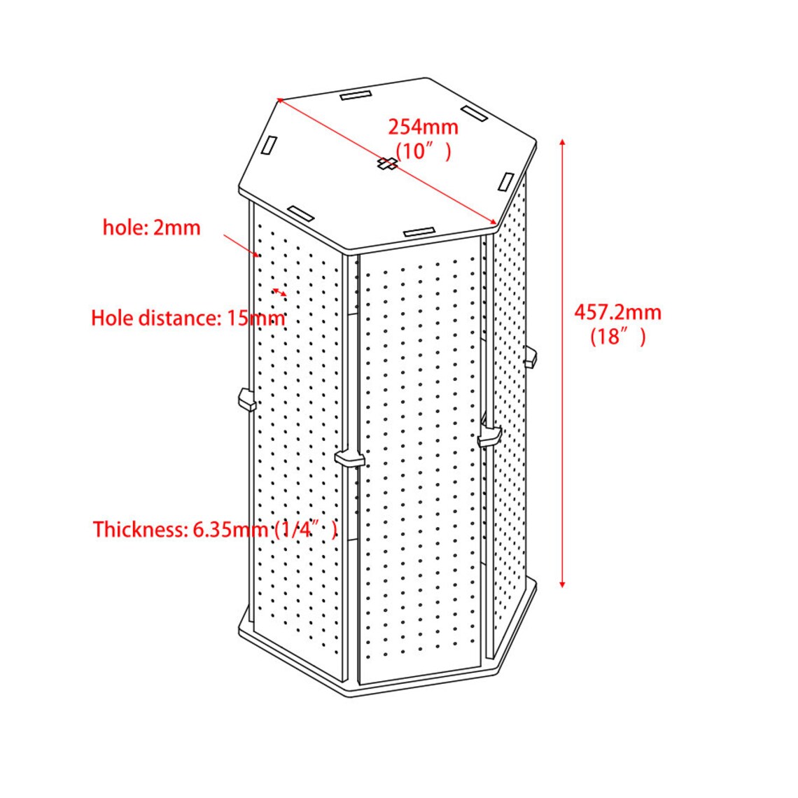 Hexagon 6 Sides 1134 Holes Pegboard Styles for Hook Earrings - Etsy