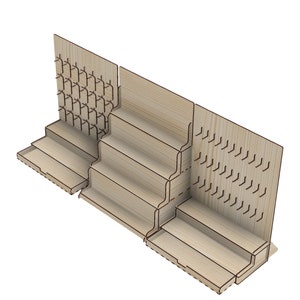 450x600mm 4 Layers Product Display Stand With Drawer in Back Vector ...