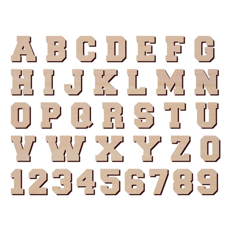 Vector Laser Cut Lettering Alphabet Jersey Font Letter Wooden - Etsy