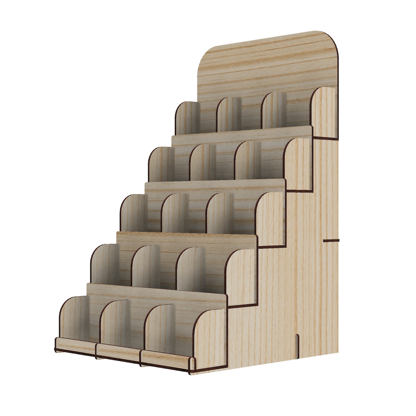 3 Inch Coaster Display Stand With 15 Pockets Countertop Retail Storage ...