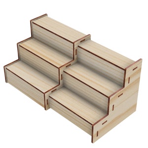 3 Tier Expandable Retail Table Display Straight Stand With Shelves ...