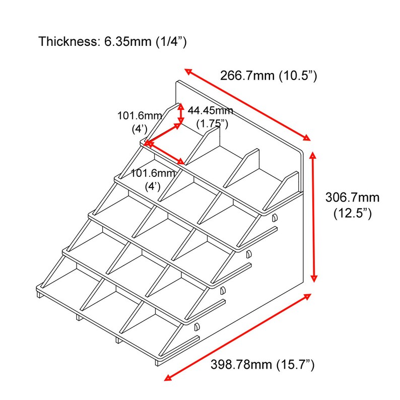 Laser Cut Files for 4 Inch Coaster Display Stand With 15 Pockets, Craft ...