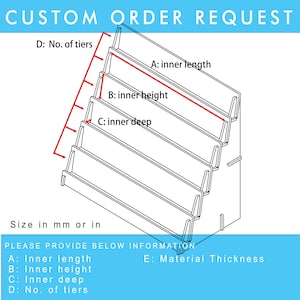 Custom Your Size, Shelf Tilted Display Stand / Display Rack ...
