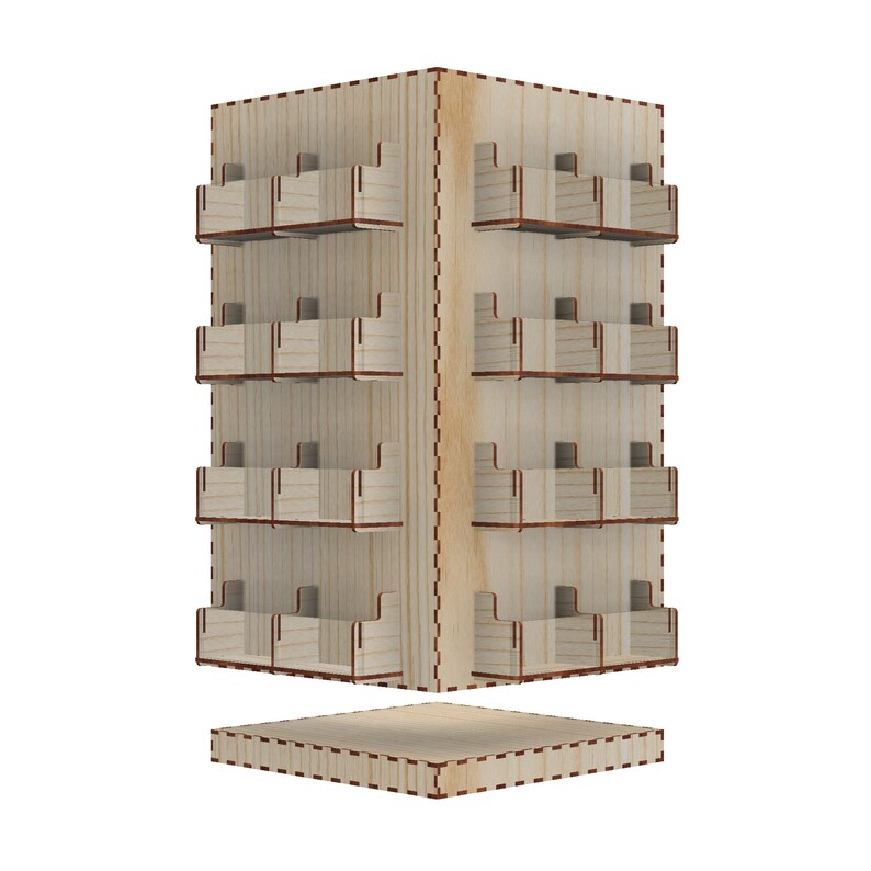 32 Pockets Rotating Retail Display Rack Stand for Stickers / Cards ...