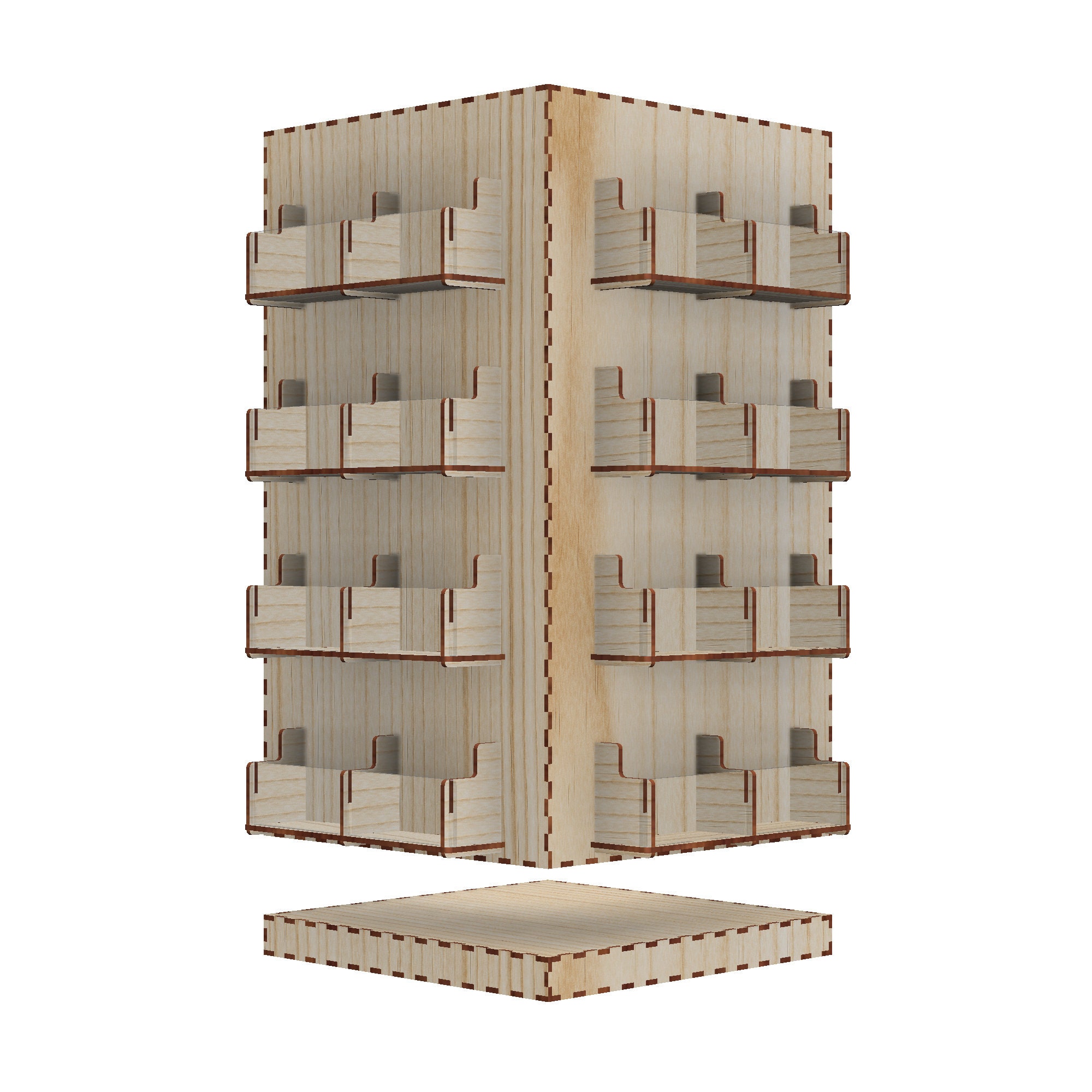 32 Pockets Rotating Retail Display Rack Stand for Stickers / Cards ...