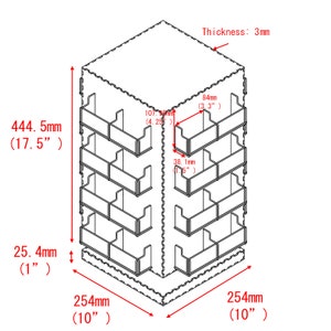 32 Pockets Rotating Retail Display Rack Stand for Stickers / Cards ...