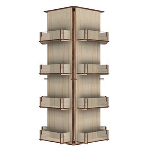 Laser Cut Files for 4" Coaster or Sticker Rotatable Display Stand, 4 ...