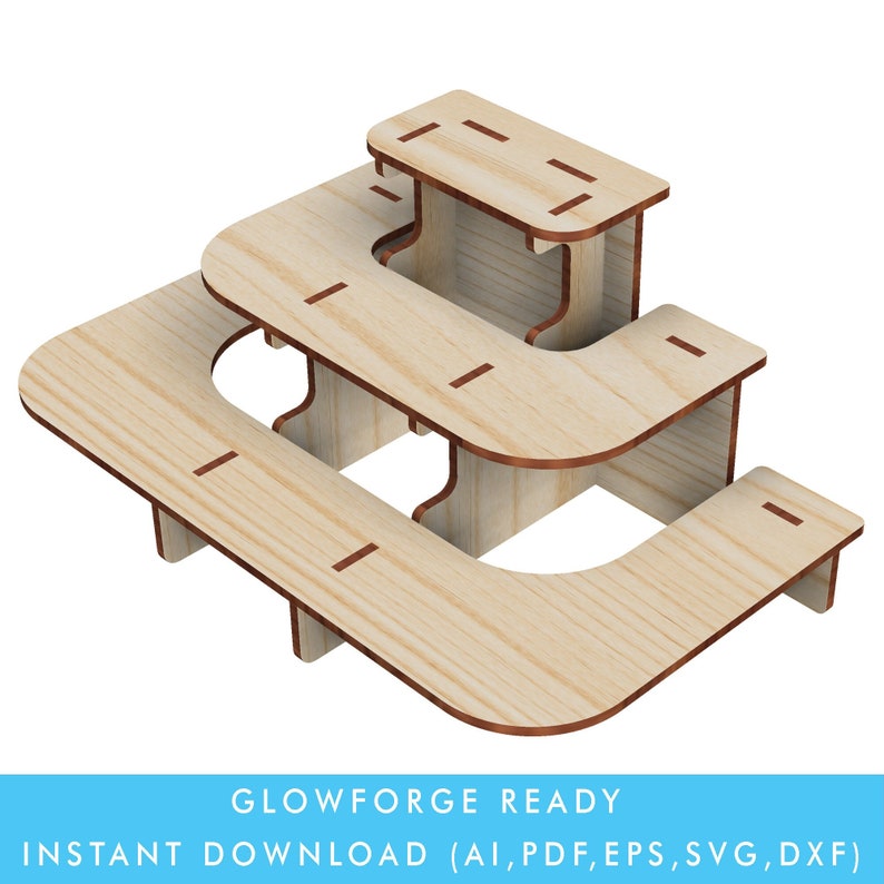 3 Layers Retail Table Display U Shape Stand With Shelves for - Etsy