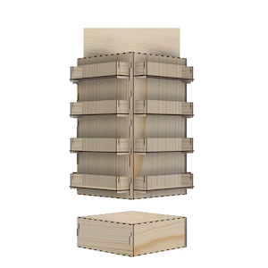 16 Pockets Rotating Retail Display Rack Stand for Stickers / Cards ...