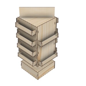 16 Pockets Rotating Retail Display Rack Stand for Stickers / Cards ...