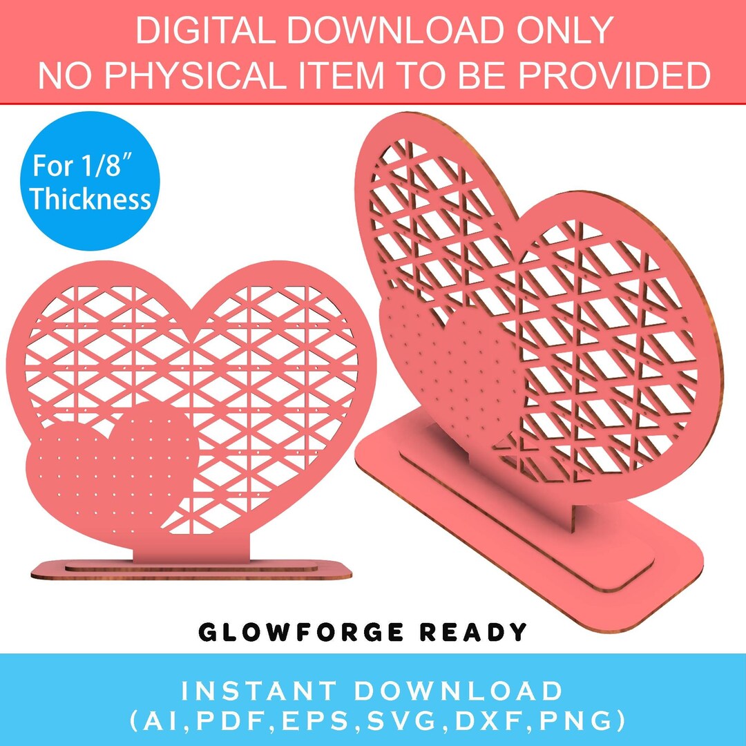 Heart-shaped Laser Cut Design – Earring Display Jewelry Display ...