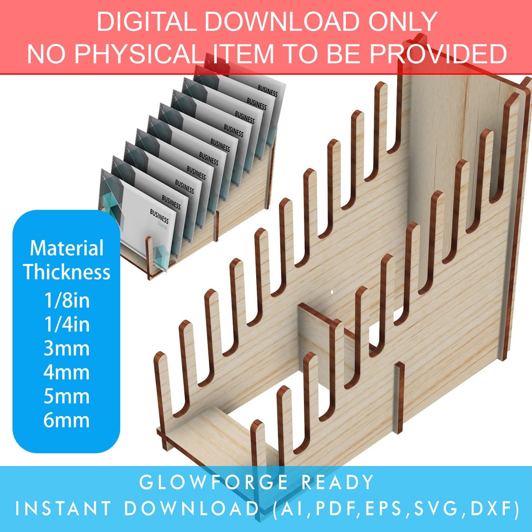 Laser Cut Files for 10 Slots A6 4R 4"x6" Greeting Card Display ...