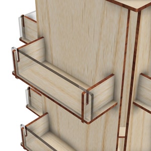 Laser Cut Files for 4" Coaster or Sticker Rotatable Display Stand, 4 ...