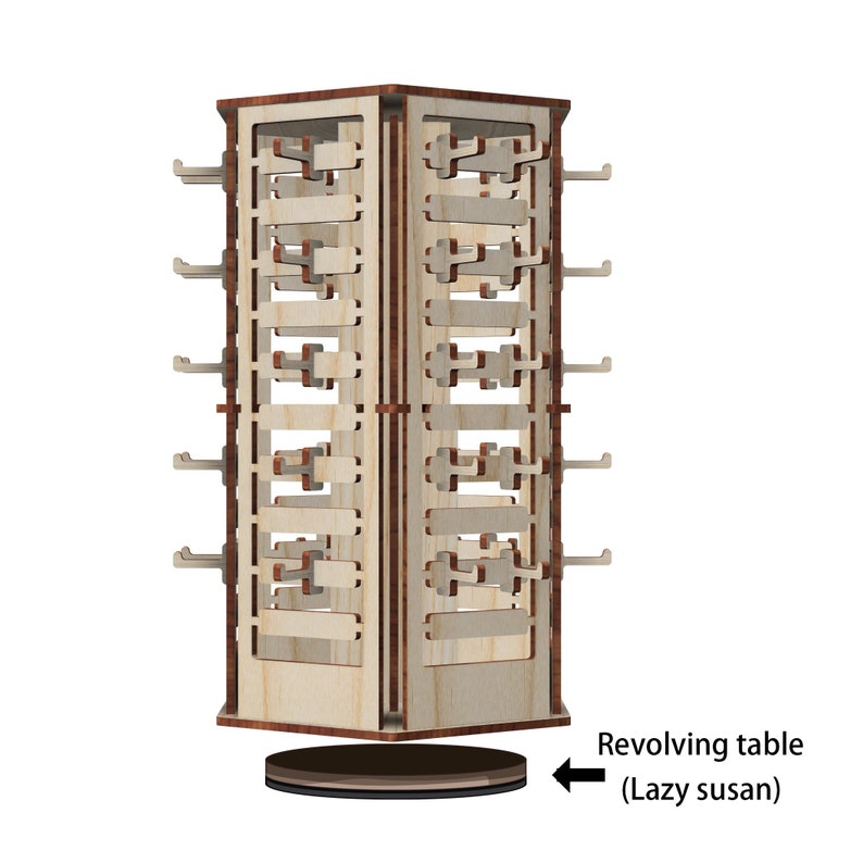 Laser Cut File for 6 Sided Rotatable Display Stand Svg, Rotating ...