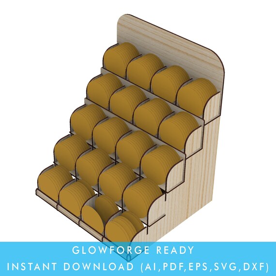 2.5 Inch Coaster Display Stand With 20 Pocket Countertop | Etsy