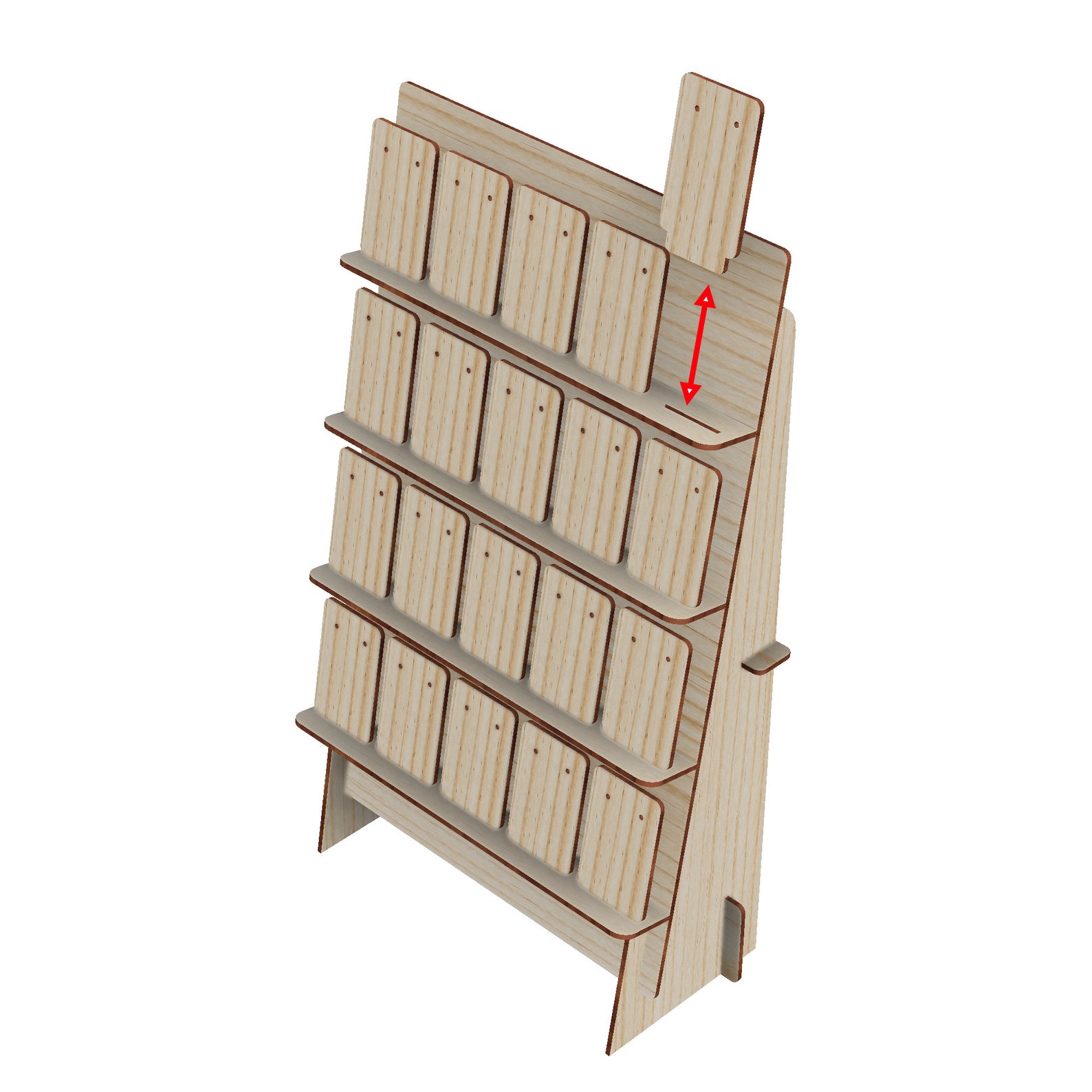 4 Layers Earring Display Stand With 20 Slots for 80x50mm - Etsy