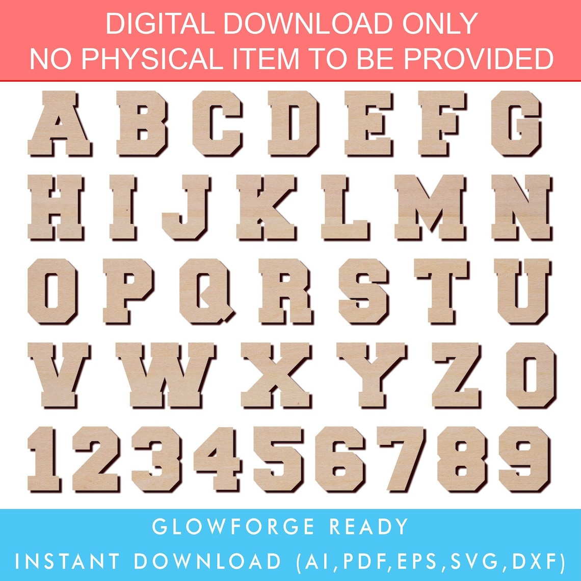 Vector Laser Cut Lettering Alphabet Jersey Font Letter Wooden - Etsy