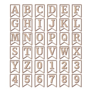 A-Z 0-9 Bunting Banner, SVG Banner Cut File, Build Your Own Banner ...