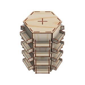 Laser Cut Files for 4" Coaster or Sticker Rotatable Display Stand, 6 ...