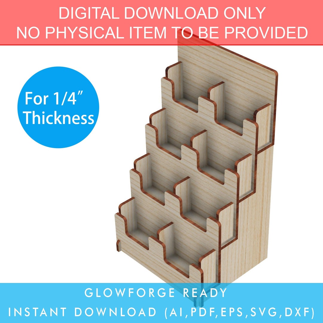 4"x4"x1.5" Pocket Size With 8 Pockets Coaster / Sticker Display Stand ...