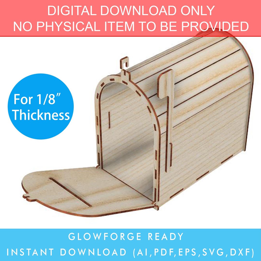 DIY Laser Cut Mailbox SVG - Wedding Card Box Laser Cut, Christmas ...