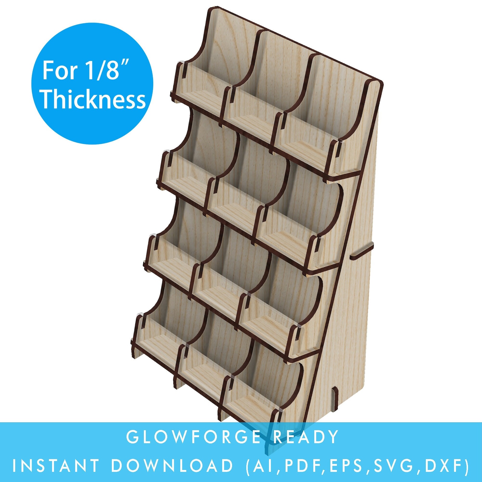 12 Grids Retail Display Stand for Stickers / Cards / Badge / - Etsy