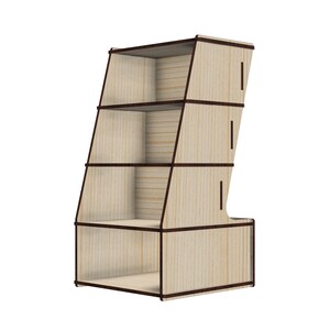 4 Tiered Curved Display Storage Shelf Rack Retail Display Stand for ...