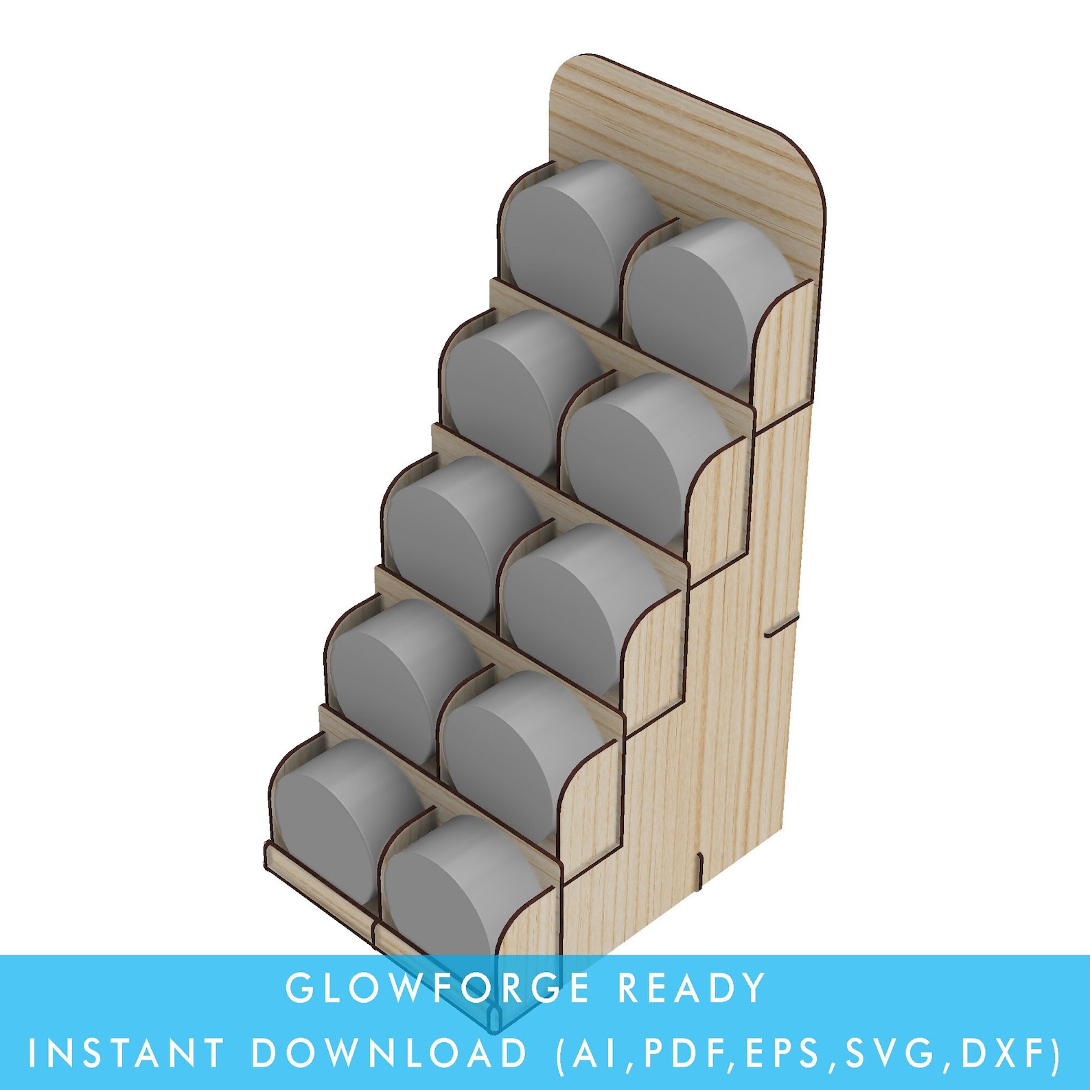 3.5 Inch Coaster Display Stand With 10 Pockets Countertop | Etsy