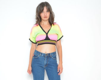 80s Crop Top - Etsy